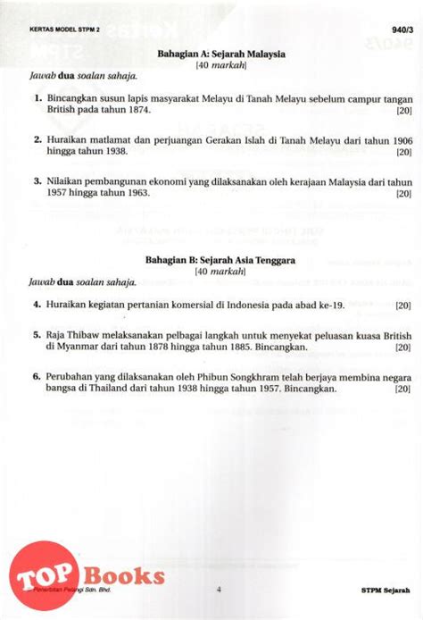 [topbooks Pelangi] Skor A Kertas Model Stpm Sejarah Malaysia Dan Asian