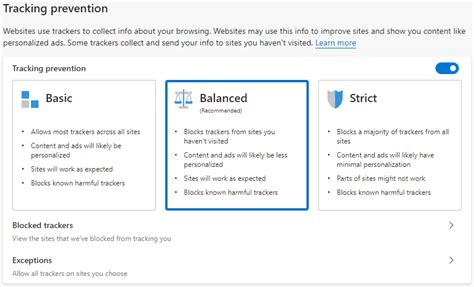 tracking prevention in microsoft edge microsoft edge development