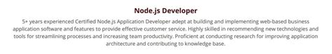 node js resume complete 2021 guide with 20 node js