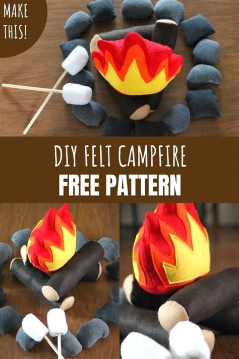 Diy Felt Campfire Tutorial And Pattern Homemade Heather