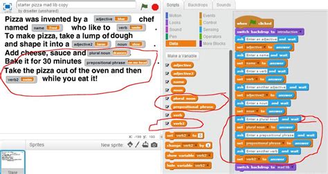 add the rest of the variables scratch programming lessons