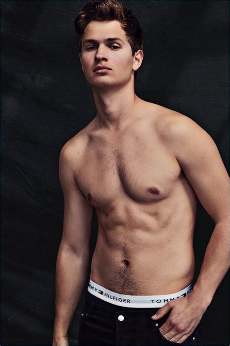 Going Shirtless Ansel Elgort Wears Tommy Hilfiger Underwear And Tommy