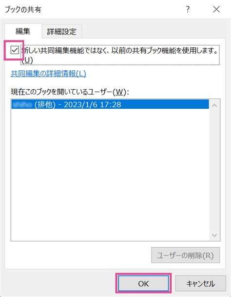 Excelファイル共有（ブック共有）の設定方法と共有解除する方法【excel2019】 プロエンジニア