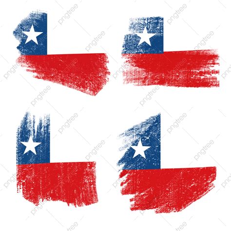 Chile Country Clipart Vector Chile Country Flag Shape Set Chile Day