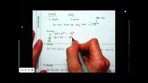 P 183 Simplifying A Sum Or Difference Of Polynomials Youtube