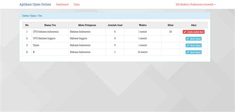 source code php mysql aplikasi ujian online berbasis web cat