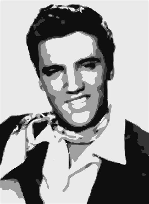 Elvis Stencil In 5 Layers