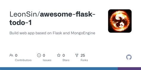github leonsin awesome flask todo 1 build web app based on flask and