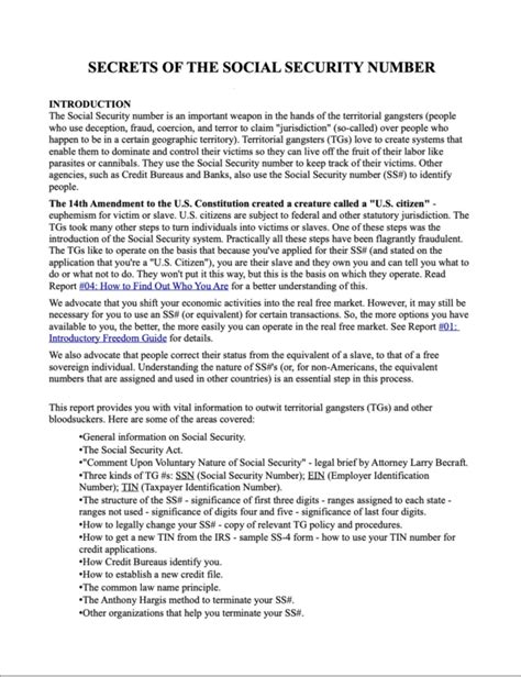 Secrets Of The Social Security Number Realworldfare