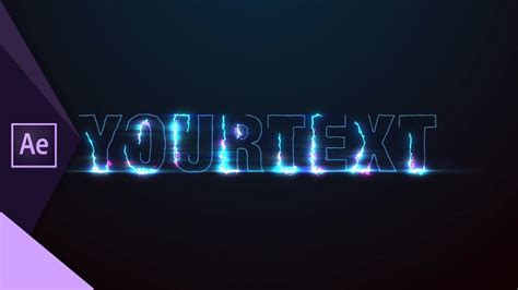 free electrical text reveal intro template after effects youtube
