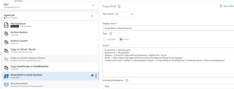 c process started via remote session on azure release