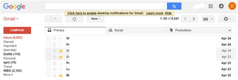 gmail shows an email categorized as inbox in “all mail” but not in