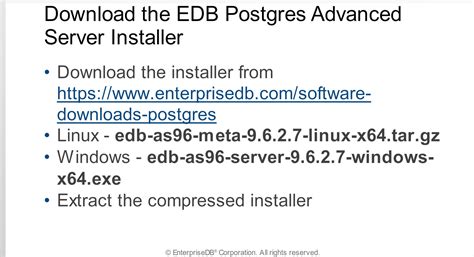 module 3 edb postgres advanced server installation