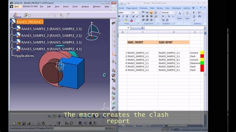 catia macro for clash report generation youtube