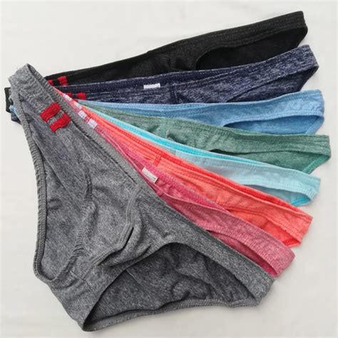 5pcs 8pcs Lots Men Cotton Briefs Sexy Low Waist Underwear Penis Pouch