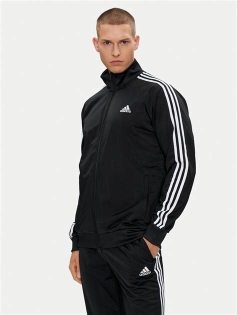Adidas Tepláková Souprava Basic 3 Stripes Ic6747 Černá Regular Fit