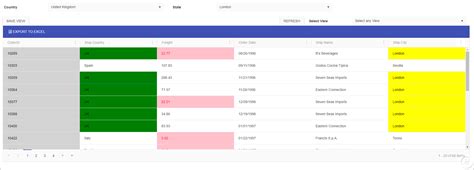 need conditional colouring option in kendo ui grid export the same