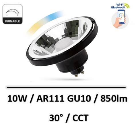 Spectrum Ampoule Led Ar111 Gu10 10w Cct Dimmable à Distance Woj