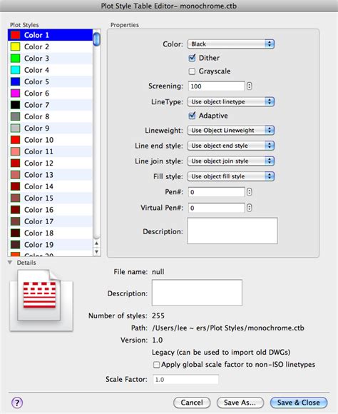 plot style table editor autocad for mac autodesk knowledge network