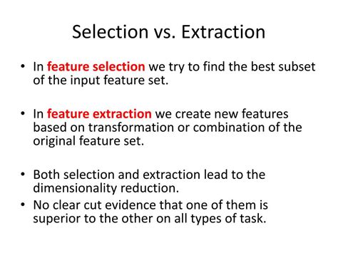 ppt feature selection feature extraction powerpoint presentation