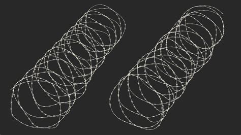 Concertina Razor Wire Coil Obstacle 3d Model 19 3ds Blend C4d