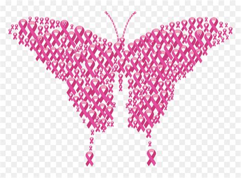 Pink Butterfly Symmetry Breast Cancer Awareness Ribbon Butterfly Hd