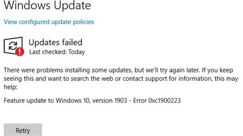 how to fix error 0xc1900223 while updating windows 10
