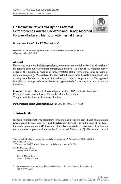 on inexact relative error hybrid proximal extragradient forward