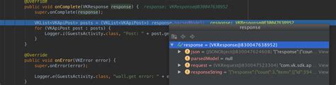vk android sdk response parsedmodel is null stack overflow
