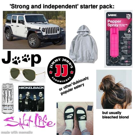 Strong And Independent 2010s Girl Starter Pack R Starterpacks
