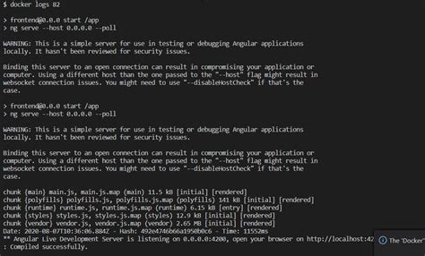 docker network live reload node angular app stack overflow