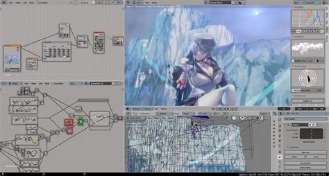 stylized anime ice shaders stress test 3 works in progress