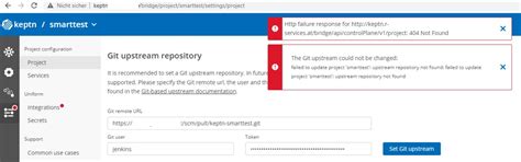 git upstream config failed ssl certificate problem unable to get