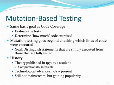 Ppt Mutation Based Testing Powerpoint Presentation Free Download