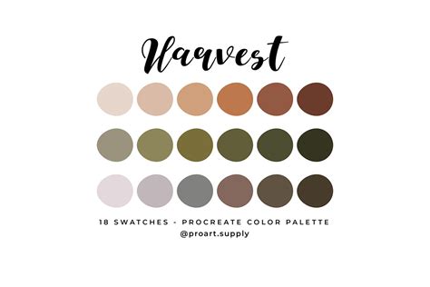 Harvest Procreate Color Palette Graphic By Digitalartsupply0 · Creative