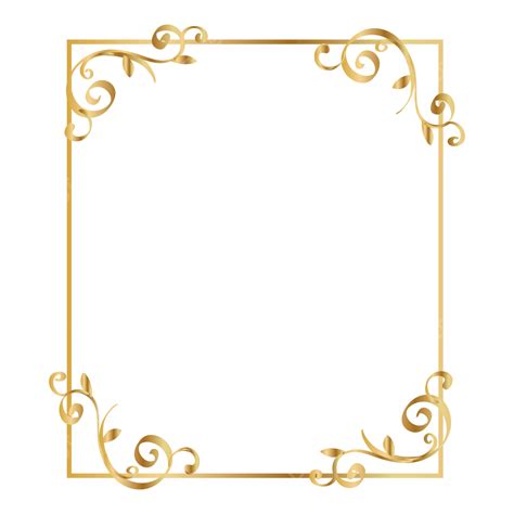Borda De Moldura Dourada Incrível Png Dourado Quadro Armação Imagem