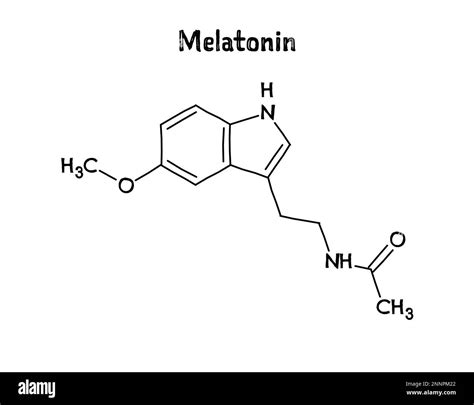 Melatonin Molecular Structure Melatonin Is A Hormone Controlling Sleep