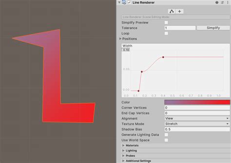 Рендер линии line renderer unity manual