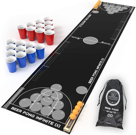 Tulyra 8 Foot Beer Pong Table Mat Beer Pong Set Drinking