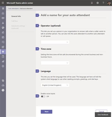 small business example — set up an auto attendant microsoft teams