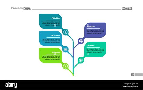 Five Leaves Tree Metaphor Process Chart Template For Presentation