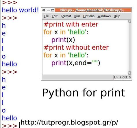 what does end mean in python 3 what does mean