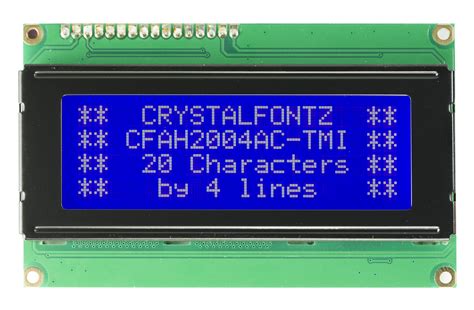 20x4 i2c character lcd cfah2004actmiew from crystalfontz