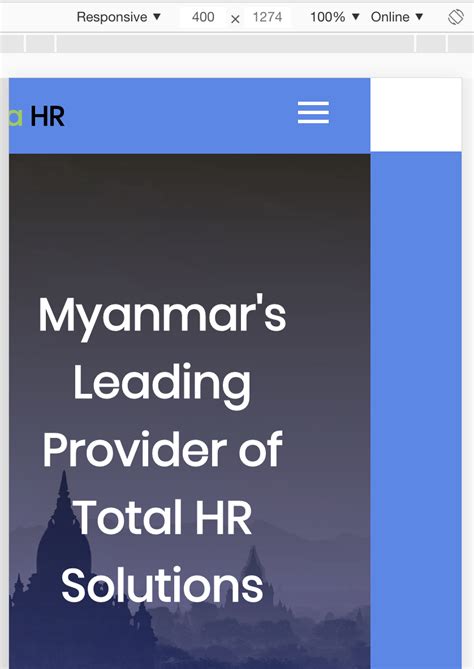 javascript mobile version extra width due to the navbar stack