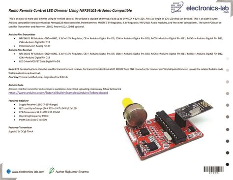 radio remote control led dimmer using nrf24l01 electronics