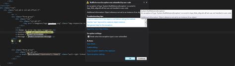 mvc show specific controller actioin exception in error