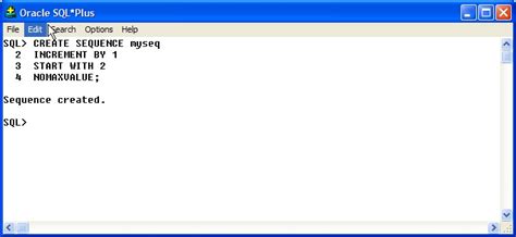 Oracle Pl Sql Sequences