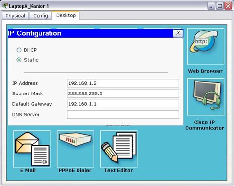 membuat routing static dengan vlan cisco packet tracer