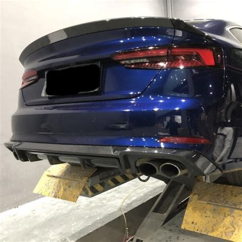 Carbon Fiber Rear Diffuser For The 2017 19 Audi S5 A5 S Line Kt4