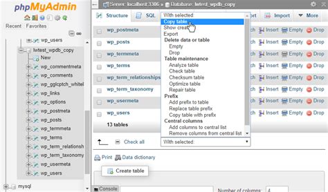 importing databases and tables with phpmyadmin liquid web